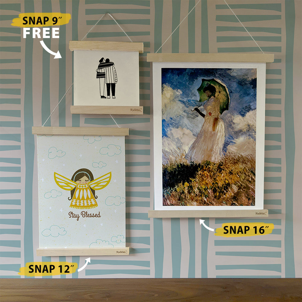 SNAP 12" & 16" Set ( 9" comes FREE ) - Poster Hanger – Mapayah